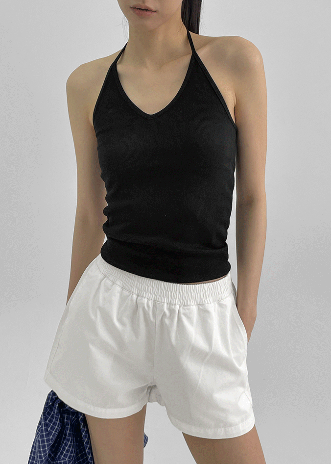 Moheton Basic Halter Sleeveless Top – BLACKUP
