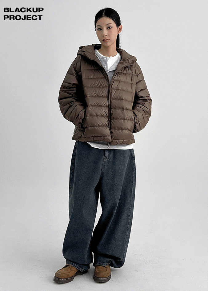 [MADE] Kumoel Hooded Lightweight Padding (100% Duck Down) – BLACKUP