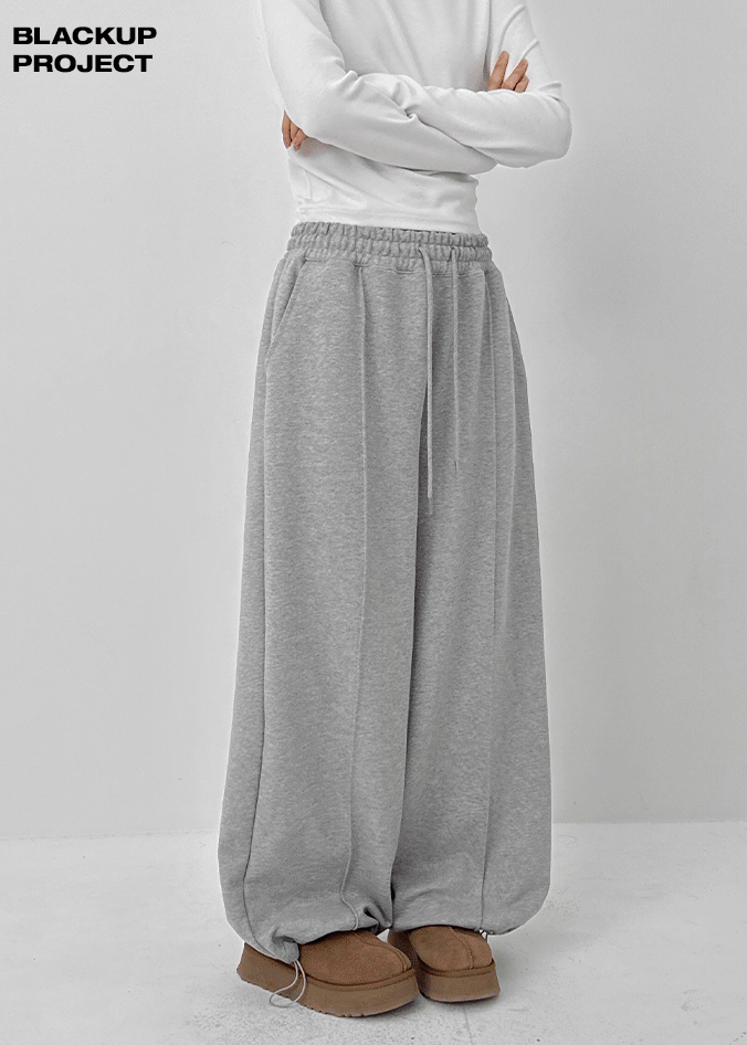 [MADE] Digit Pintuck Two-way Banding Pants – BLACKUP